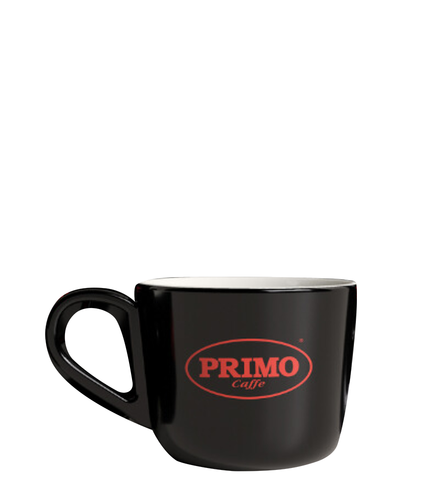 Primo Black Ceramic Coffee Mug & Saucer Set | Australian Owned