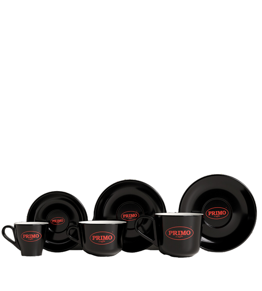 Buy Primo Black Cappuccino Cup & Saucer Set |Australian Owned